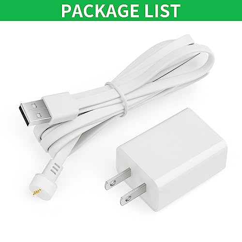 wochel Power Adapter Compatible with Google Nest Cam Outdoor or Indoor, Battery - 6.5ft/2m Weatherproof Outdoor Charger Cable Power Your Nest Cam (Battery) Continuously- White