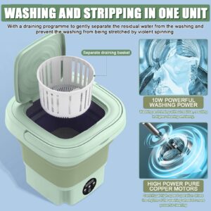 Mini Washing Machine, Foldable Washing Machine, 8L Large Capacity Portable Washing Machine, 3 Modes Deep Cleaning Half Automatic Washt Laundry Machine, Suitable for Washing Small Pieces of Clothing