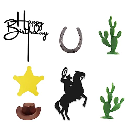 Cowboy Cake tmTopper Cowboy Hat Cake Toppers Western Cowboy Birthday for Western Theme Party Favors Supplies