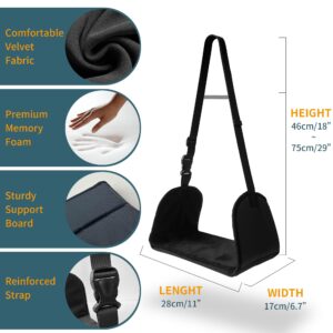 Greastar Airplane Foot Rest, Upgrade Airplane Hammock for Adults and Kids,Foot Rest for Airplane Travel,Train,Office and Home Improve Swelling and Soreness.