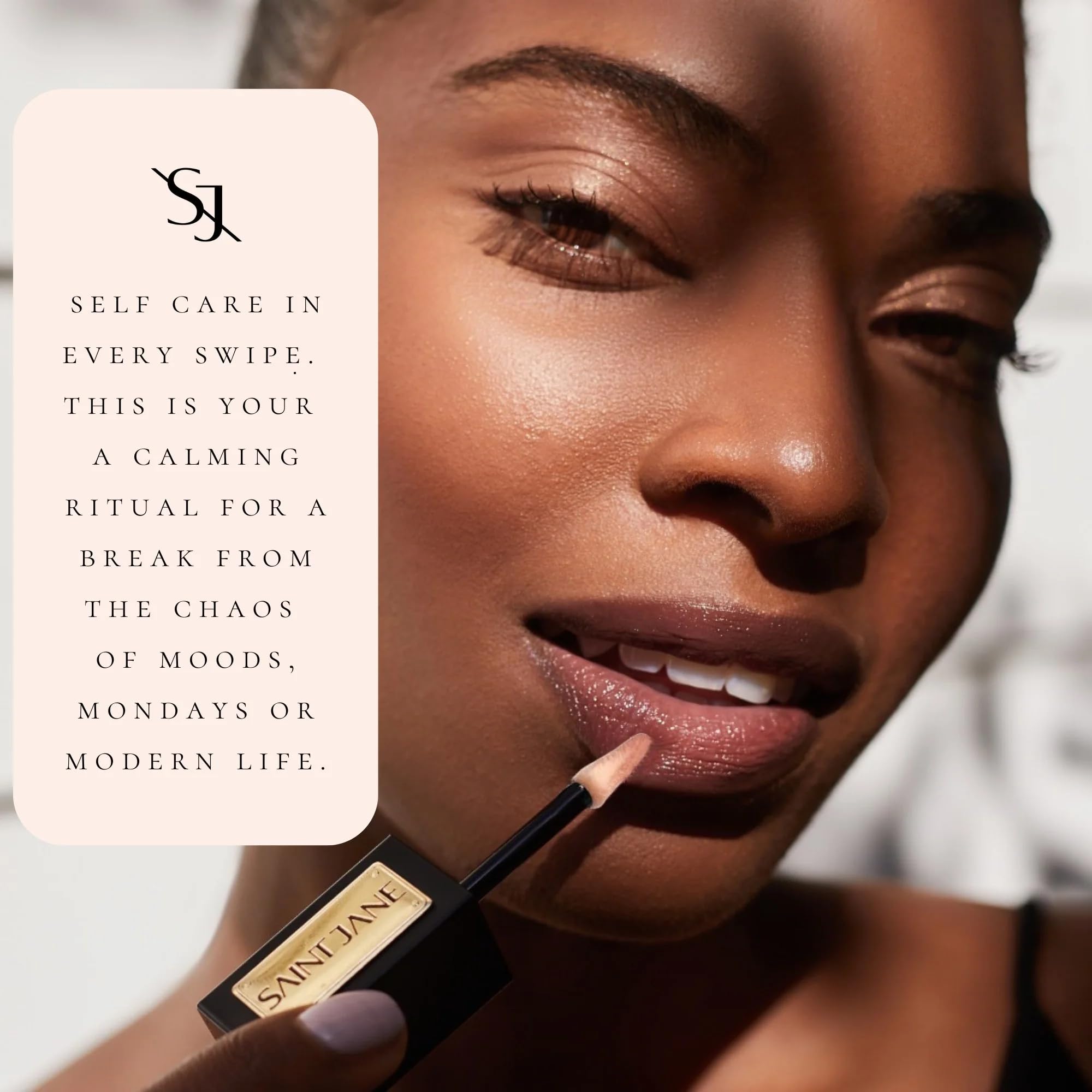 SAINT JANE - Luxury Lip Oil | Luxury, Floral-Infused, Clean Skincare (Calm, 0.15 oz | 4.5 ml)