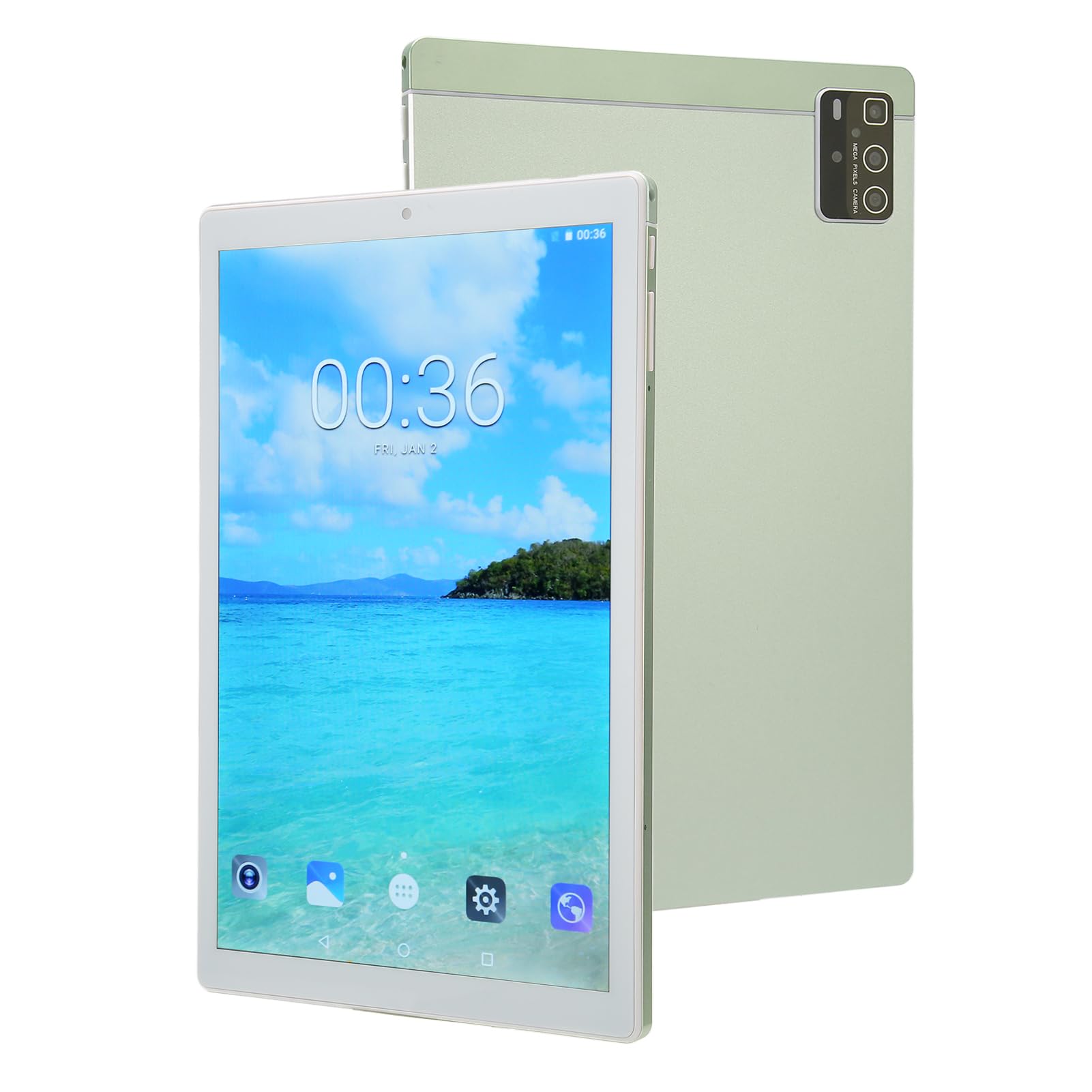 ciciglow S60 Android Tablet, 5G WiFi Tablet, 4G Calling Tablet, 10.1 Inch FHD Screen, Efficient Octa Core Processor, 6GB RAM 128GB ROM, 5MP+8MP Camera, 6000mAh (Green)