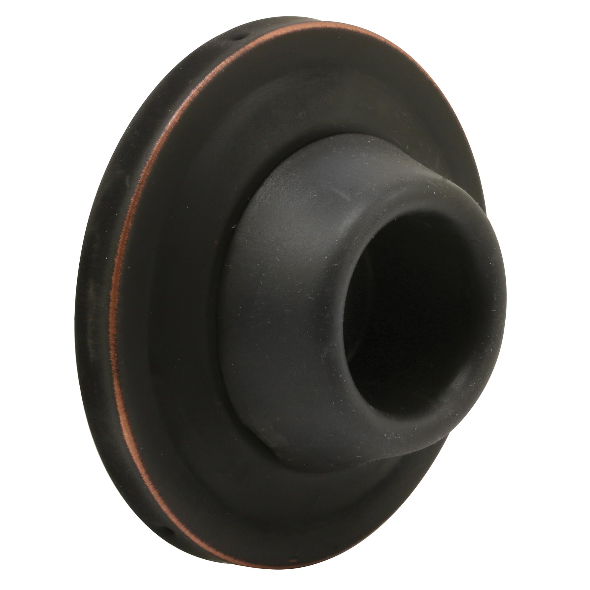 Prime-Line J 4787-M Wall Stop – Protects Walls from Door Knob Damage – 2-5/16” Outside Diameter Classic Bronze Cover with 1-1/8” Gray Round Rubber Bumper – Easy to Install (Single Pack)