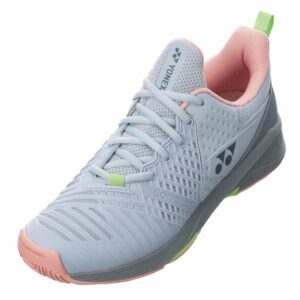 yonex(ヨネックス) women's tennis shoe, graish blue/pink, 24.5 cm