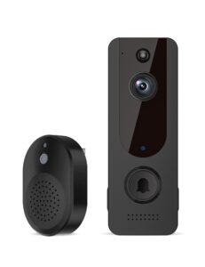 aiwit video doorbell, wireless home surveillance camera included chime ringer, ai human detection, cloud storage, 2-way audio, night vision, battery powered, live view, indoor/outdoor surveillance