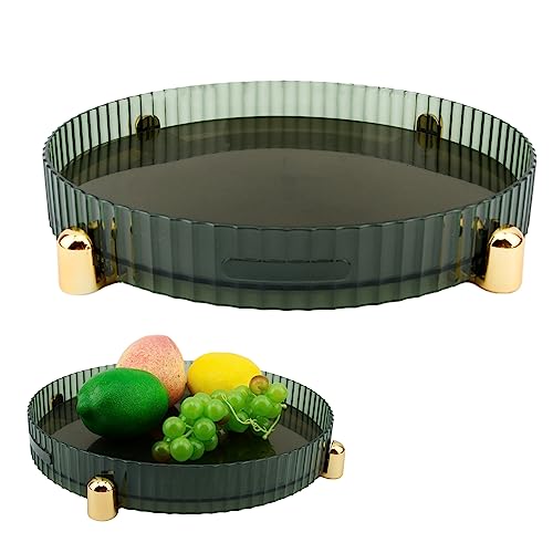 Lazy Susan Organizer, 360 °Rotating Tray Makeup Perfume Organizer, Turntable Organizer Cabinet Organizer, for Kitchen Bathroom Cabinet Pantry Vanity Refrigerator Countertop(Green)