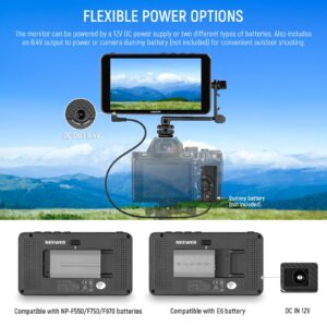 NEEWER F400 PRO 6 Inch Camera Field Monitor, Waveform, Vector Scope, Full HD 1920x1080 IPS 4K HDMI Input DSLR Video Peaking Focus Assist, DC Input Output, Tilt Arm, F550 Battery & Charger Included