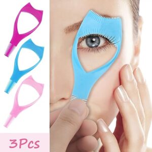 3 IN 1 Mascara Shield Lash Buddy Makeup Cosmetic Eyelash Tool Eyelash, Tool Upper Lower Eye Lash Mascara Shield Guard for Lashes Natural Look Make Up 3 Pack