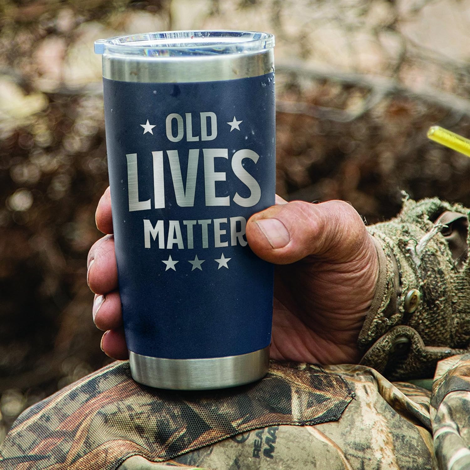 PRPinkRain Old Lives Matter Gifts - Birthday Gifts for Men, Gifts for Dad, Him, Grandpa - Funny Gifts for Men, Retirement Gifts for Men 20 Oz Tumbler