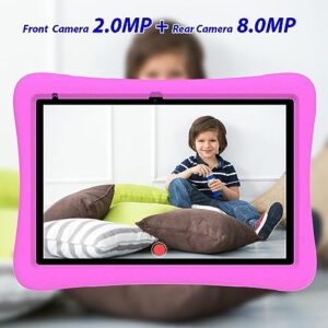 Kids Tablet 10 inch Toddler Tablet Android Tablet for Kids 3GB RAM 64GB ROM Tablets 10.1" IPS Touch Screen 1280x800, Iwawa & Parent Control kid Tablet WiFi Dual Camera, 6000mAh Battery Shockproof Case