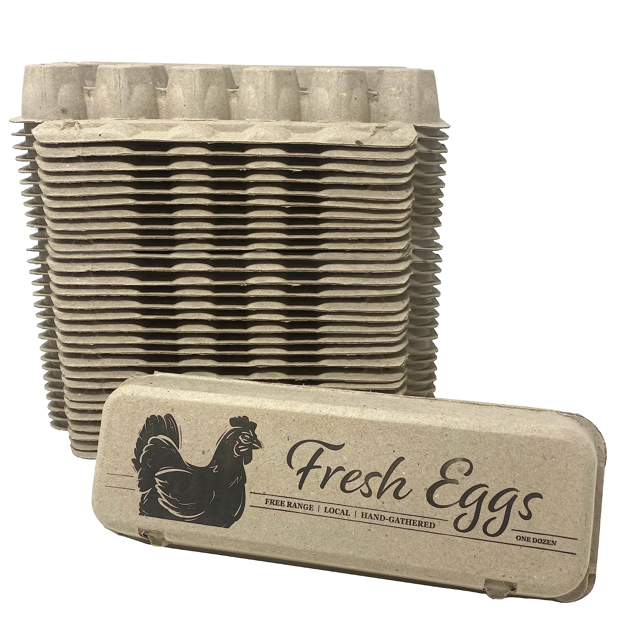 Cackle Hatchery Printed Paper Pulp Egg Cartons - Fresh Eggs (30)