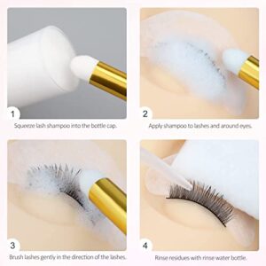 EMEDA Lash Shampoo for Lash Extensions 100ml /3.38 fl.oz Eyelash Extension Cleanser Foam Soap Lash Bath for Eyelash Extensions Home Salon Use