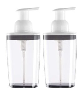 soap dispensers soap dispenser bottle transparent plastic foaming soap dispensers soap dispenser for bathroom kitchen bedroom countertop (color : grey)