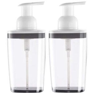 Soap Dispensers Soap Dispenser Bottle Transparent Plastic Foaming Soap Dispensers Soap Dispenser for Bathroom Kitchen Bedroom Countertop (Color : Grey)