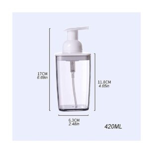 Soap Dispensers Soap Dispenser Bottle Transparent Plastic Foaming Soap Dispensers Soap Dispenser for Bathroom Kitchen Bedroom Countertop (Color : Grey)