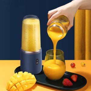 portable blender,usb rechargeable with six blades, for shakes and smoothies, puree, crush ice,stainless steel ice sabre-blades,puree and frozen fruit