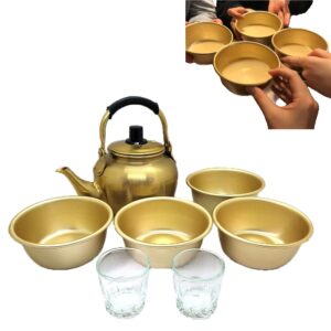 korean makgeolli makkoli rice wine kettle bowl soju shot glasses set 막걸리잔 주전자 소주잔