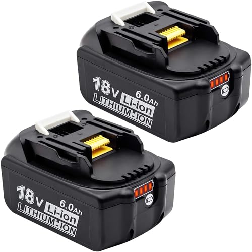 orstaimer 2 Packs 18V 5000mAh Replacement Battery for Makita 18V Compatible with BL1850 BL1860B BL1830 BL1840 BL1845 BL1815 BL1820 BL1860B Batteries