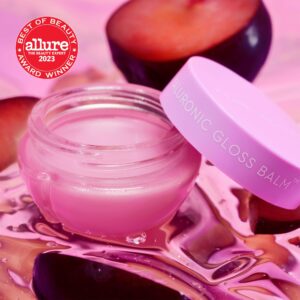 Glow Recipe Plum Plump Hyaluronic Acid Lip Balm - Overnight Lip Mask, Lip Treatment or Moisturizing High-Shine Lip Gloss - Plumping & Long-Lasting Lip Hydration (15ml)