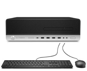 hp elitedesk 800 g4 sff business desktop pc, intel core i5-8500 3.0ghz up to 4.1ghz, 16gb ddr4 ram, 512 gb ssd, dvd, bluetooth, windows 10 pro (renewed), black