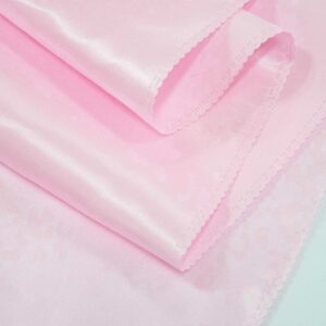 WISPET 10 Pack Pink Table Runner, 12 x 108 Inches Long Satin Silk Table Runner, Pink Fabric Table Runner for Halloween Thanksgiving Christmas Wedding Birthday Party Decoration