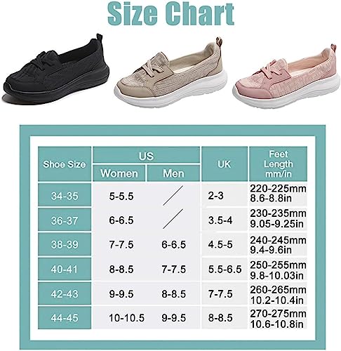 LELEBEAR Kotsas Orthopedic Shoes for Women, Walkclouds Orthopedic Women Shoes, Breathable Slip on Arch Support Shoes (Apricot, 9)