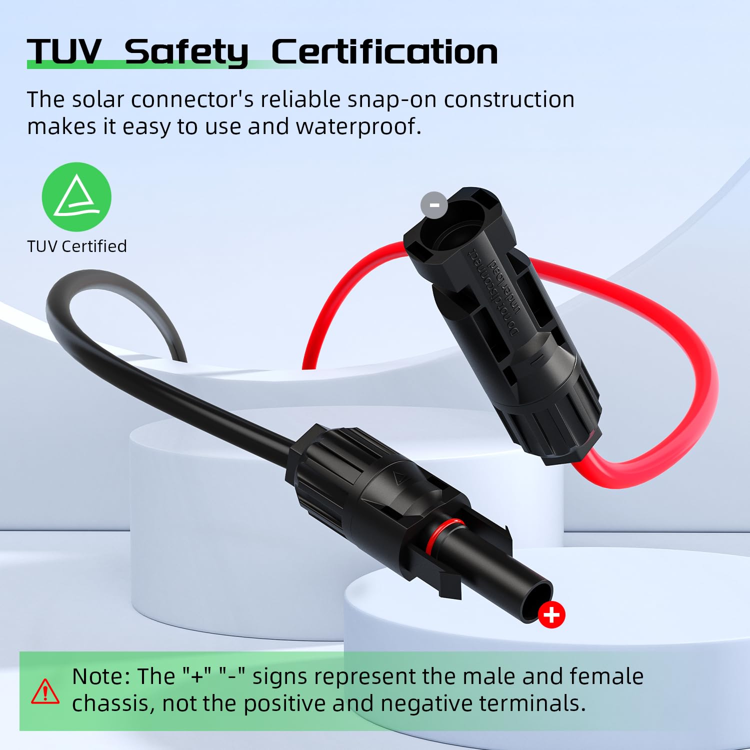 Bateria Power 10FT 10AWG Solar Panel Cable Connector to Anderson Adapter Compatible with Anderson Generator Power Station, for Goal Zero Yeti Portable Outdoor Camping (3M Vertical)