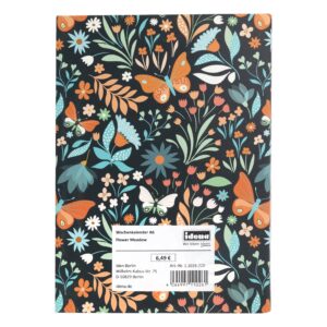 Idena 11026 - Weekly Planner 2024, Flower Meadow, DIN A6, 128 Pages, Hardcover Cover, Diary, Book Calendar