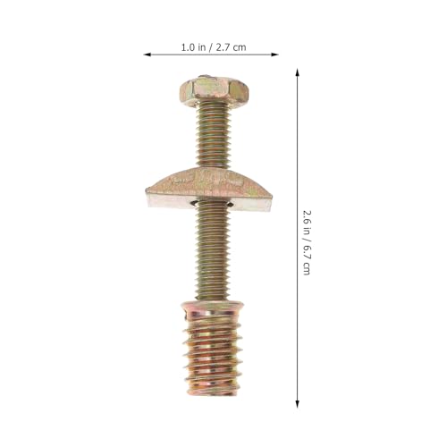 8 Sets 4 in1 Connectors Fittings, M8 Half Moon Spacers Furniture Bolts and Barrel Nuts Table Bed Assembly Fasteners Bolts for Beds Chairs HeadBoards