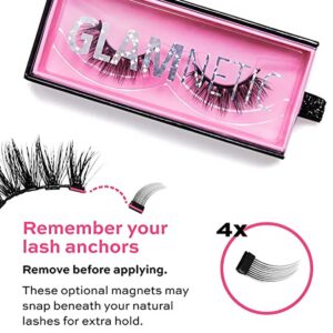 Magnetic Eyelashes – Viral | Artificial Magnetic Lashes, Made with Synthetic Faux Mink Fiber, Comfortable and Natural Lash Extention Look, Reusable Up To 60 Times, Long Wispy 15mm, 1 Pair