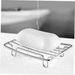 Cabilock 3 Pcs Stainless Steel Tray Sink Soap Holder Sink Tray Stainless Steel Soap Rack Drain Soap Rack Bathroom Shelf Soap Dish Holder Soap Dispenser Household