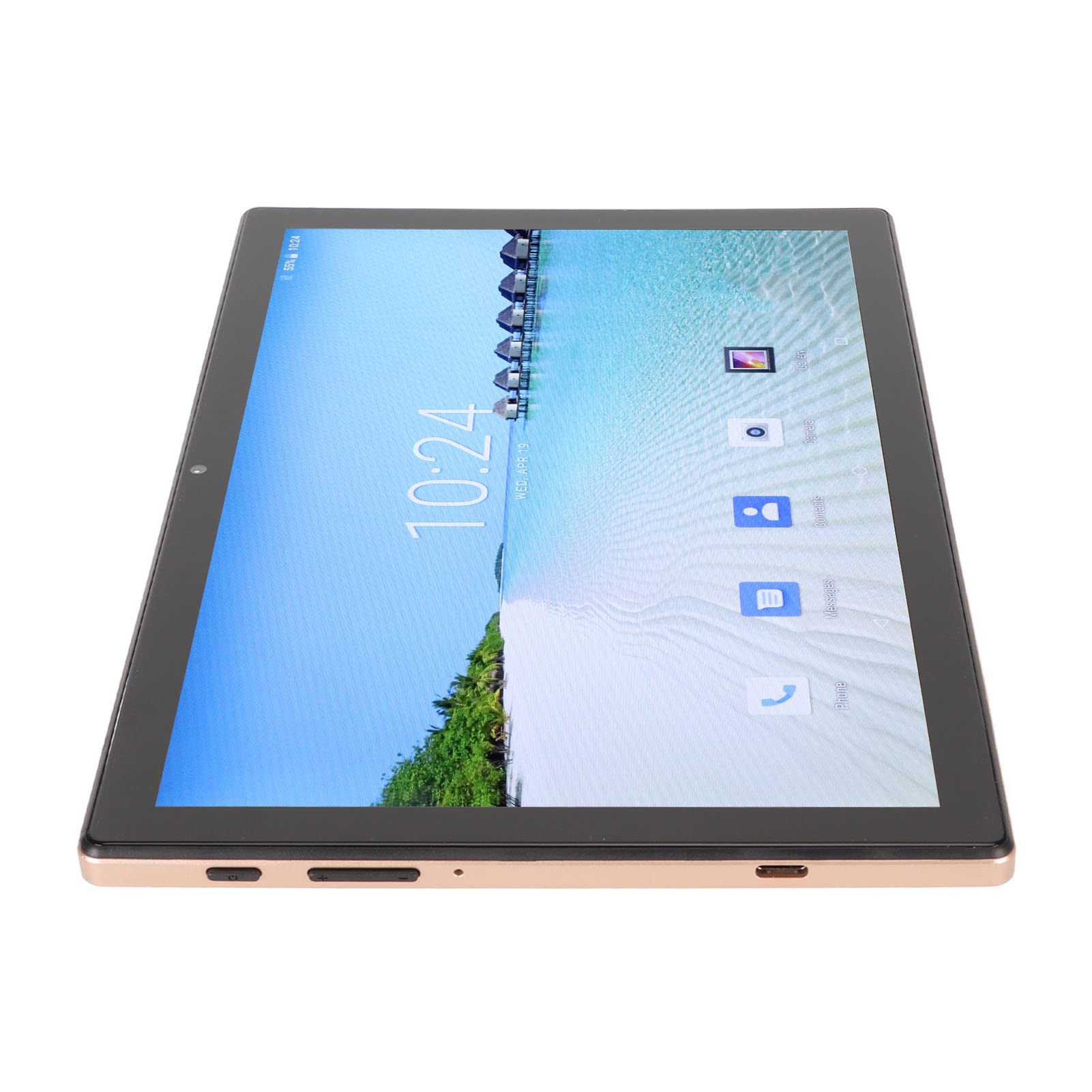 Tablet PC, 10.1 Inch Tablet Front 5MP Rear 13MP 100-240V 2GB RAM 32GB ROM for 8.1 for Learning (Gold)