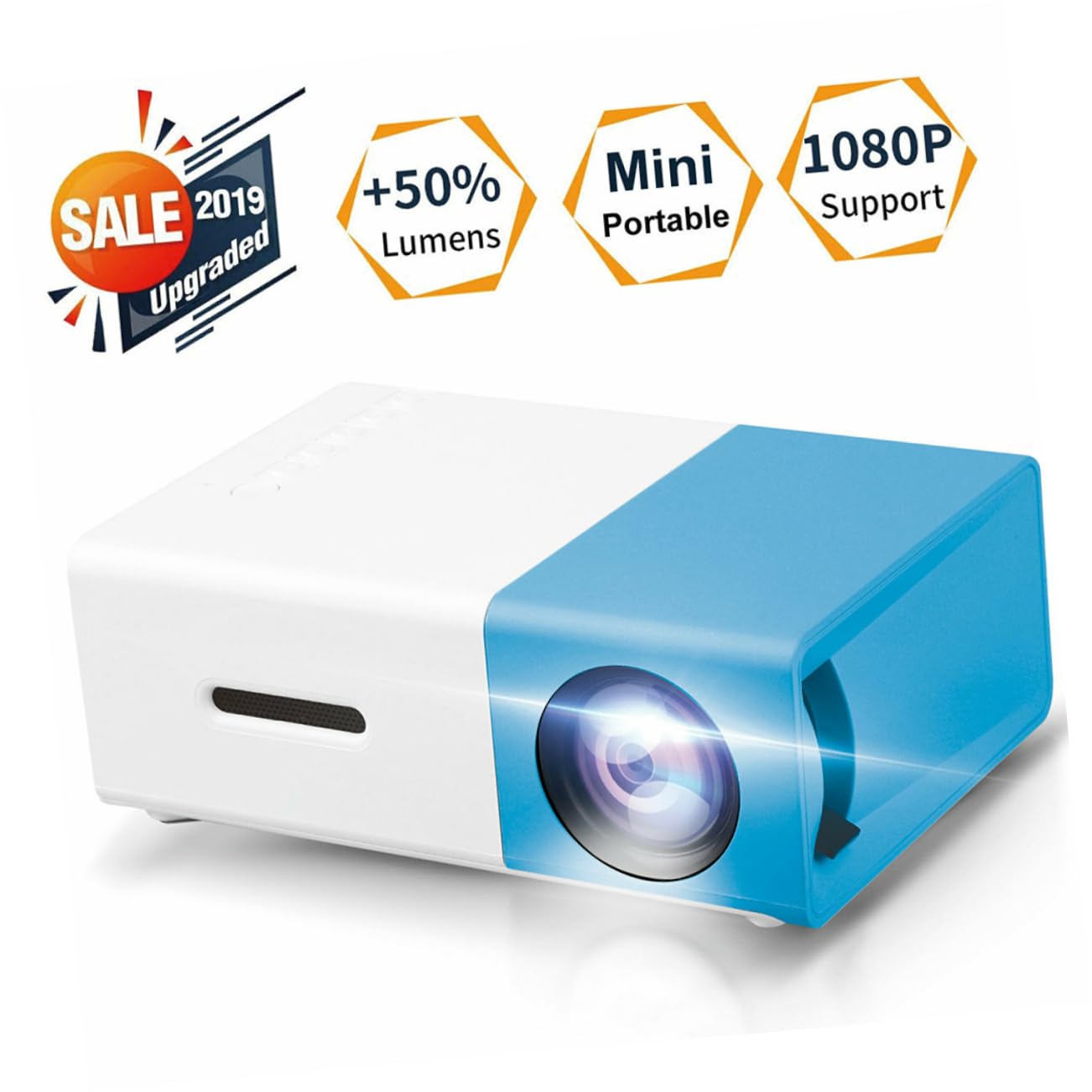 FUOYLOO Home Theater Projector Projector Media Player Equipment Portable Home Cinema Video Plastic Miniature 1080p Lcd Video Projector