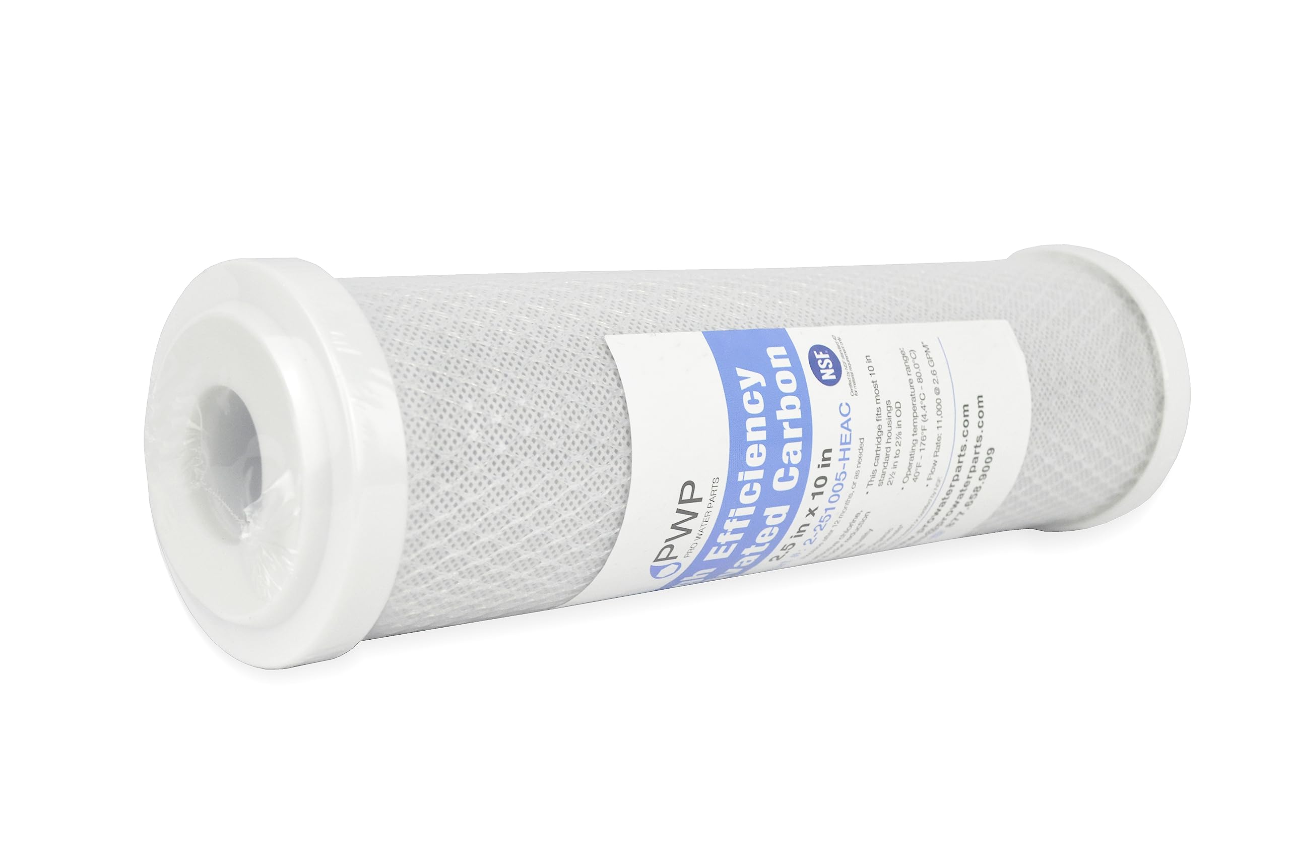 High Efficiency Activated Carbon Water Filter Cartridge 5 Micron Fits Standard 2.5 x10" Housings