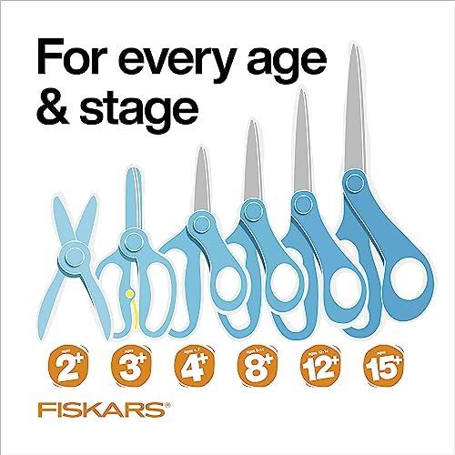 FISKARS® Magic Morph Kids Scissors - Image Moves when Tilted - Pointed-tip for Ages 4+ - Fun Ninja Design - Back to School Supplies