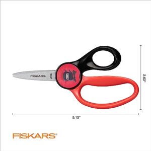 FISKARS® Magic Morph Kids Scissors - Image Moves when Tilted - Pointed-tip for Ages 4+ - Fun Ninja Design - Back to School Supplies