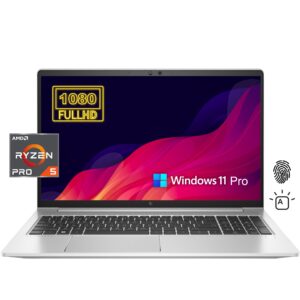 hp elitebook 655 g9 notebook pc, 15.6" anti-glare ips fhd, amd ryzen 5 pro processor(upto 4.3 ghz, 6 cores), 32gb ram, 1tb pcie ssd, hdmi, usb type-c, backlit keyboard, fingerprint, windows 11 pro