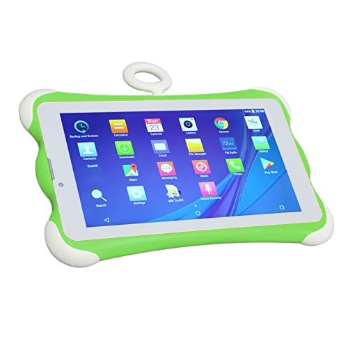 Tablet, Kids Tablet 100-240V 7 Inch RAM 3GB ROM 32GB 6000mah Rechargeable Battery HD 1280x800 Green (US Plug)