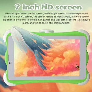 Tablet, Kids Tablet 100-240V 7 Inch RAM 3GB ROM 32GB 6000mah Rechargeable Battery HD 1280x800 Green (US Plug)