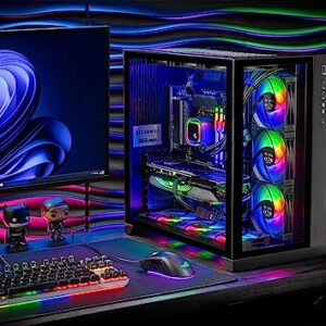 Skytech Gaming Prism II Lian Li O11 PC Desktop – Intel Core i9 13900K 3.0 GHz, NVIDIA RTX 4070 Ti, 1TB NVME Gen4 SSD, 32GB DDR5 RAM RGB, 1000W Gold PSU, 360mm AIO, 11AC Wi-Fi, Windows 11 Home 64-bit