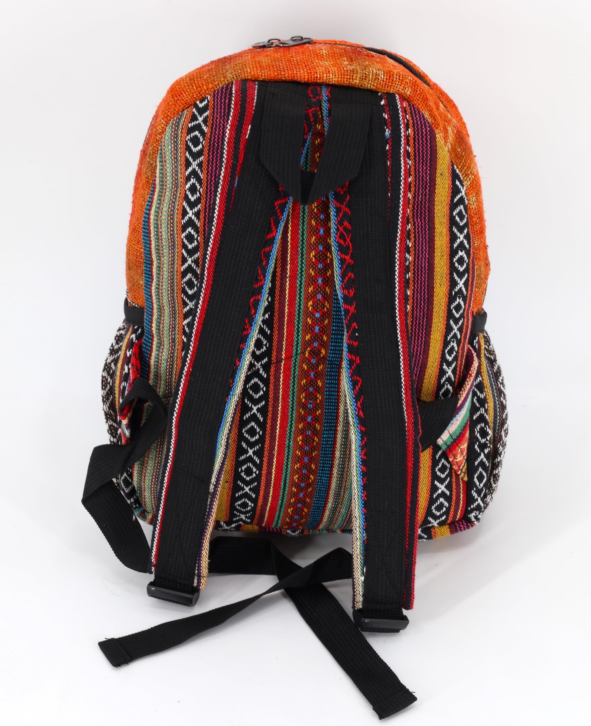 Unique design Mushroom Embroidered Himalaya Hemp Hippie Backpack Festival Backpack Hiking Backpack FAIR TRADE Handmade with Love