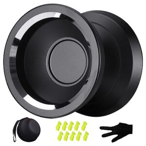 yoyo ball unresponsive yoyo for professional advanced players yoyo,hksod metal yoyos for kids beginners,hksod metal yo-yos for adults with bearing yo yo accessories - black