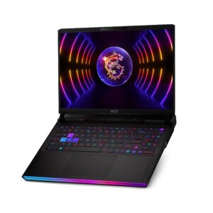 MSI Raider GE78 HX Laptop: Intel Core i9-13980HX, GeForce RTX 4080, 17" 16:10 QHD+(2560 x 1600) 240Hz, 32GB DDR5, 1TB NVMe SSD, Thunderbolt 4, Cooler Boost 5, Win 11 Home: Dark Grey 13VH-438US