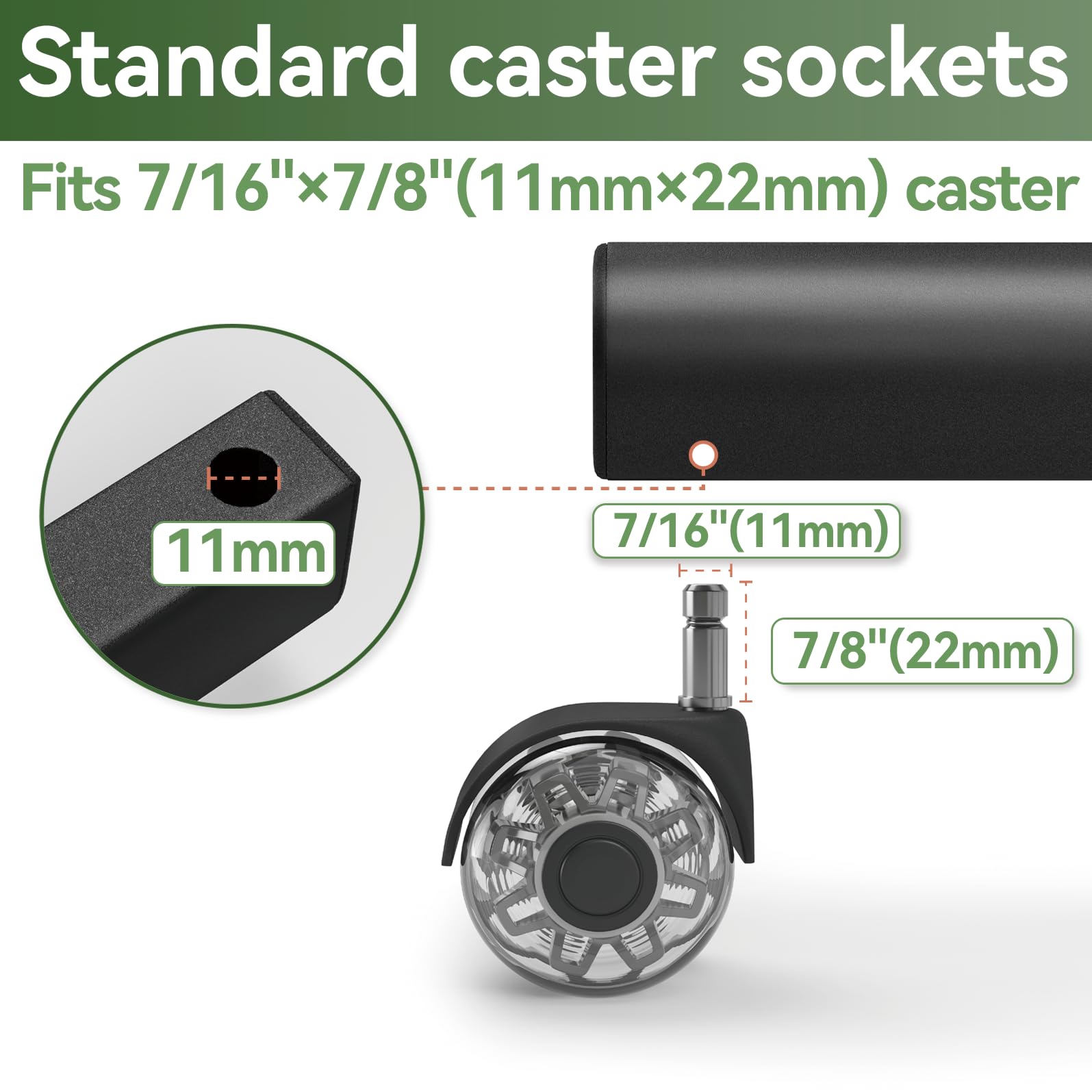 Office Chair Base Replacement : 25 inch Metal Desk Chair Base Replacement,Universal Gas Cylinder Hole and Casters Wheels Sockets,Unique Look to Decorate Your Office Chair (Black)