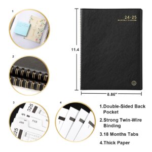 2024-2025 Planner - 2024-2025 Monthly Planner from Jul. 2024 to Dec. 2025, Calendar 2024-2025 Planner with Faux Leather, 9" x 11"