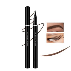 easilydays ultra-fine felt-tip liquid eyeliner pen, waterproof 5 colors wild water eyebrow pencil, highly pigmented intense color, glides on smoothly, longlasting smudge-proof women eye makeup (02)