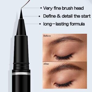 Easilydays Ultra-Fine Felt-Tip Liquid Eyeliner Pen, Waterproof 5 Colors Wild Water Eyebrow Pencil, Highly Pigmented Intense Color, Glides on Smoothly, Longlasting Smudge-Proof Women Eye Makeup (02)