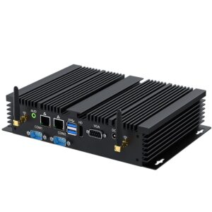 thdeukoty fanless mini industrial pc, desktop computer core i7-5500u windows 10 pro, 16gb ram 512gb ssd, 2xnics, 2*com rs232, 4xusb3.0, dula-band wifi, hdmi/vga ports, gigabit lan, auto power on