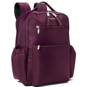 Baggallini Women's Tribeca Expandable Laptop Backpack, Mulberry