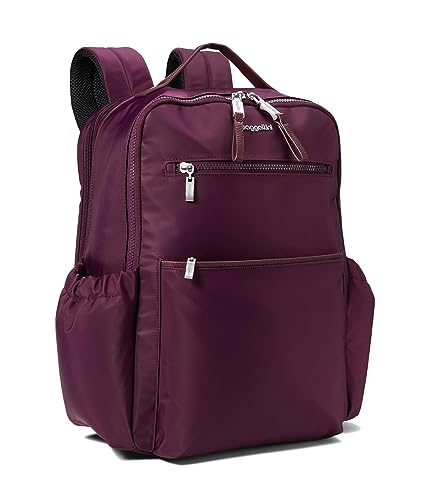 Baggallini Women's Tribeca Expandable Laptop Backpack, Mulberry